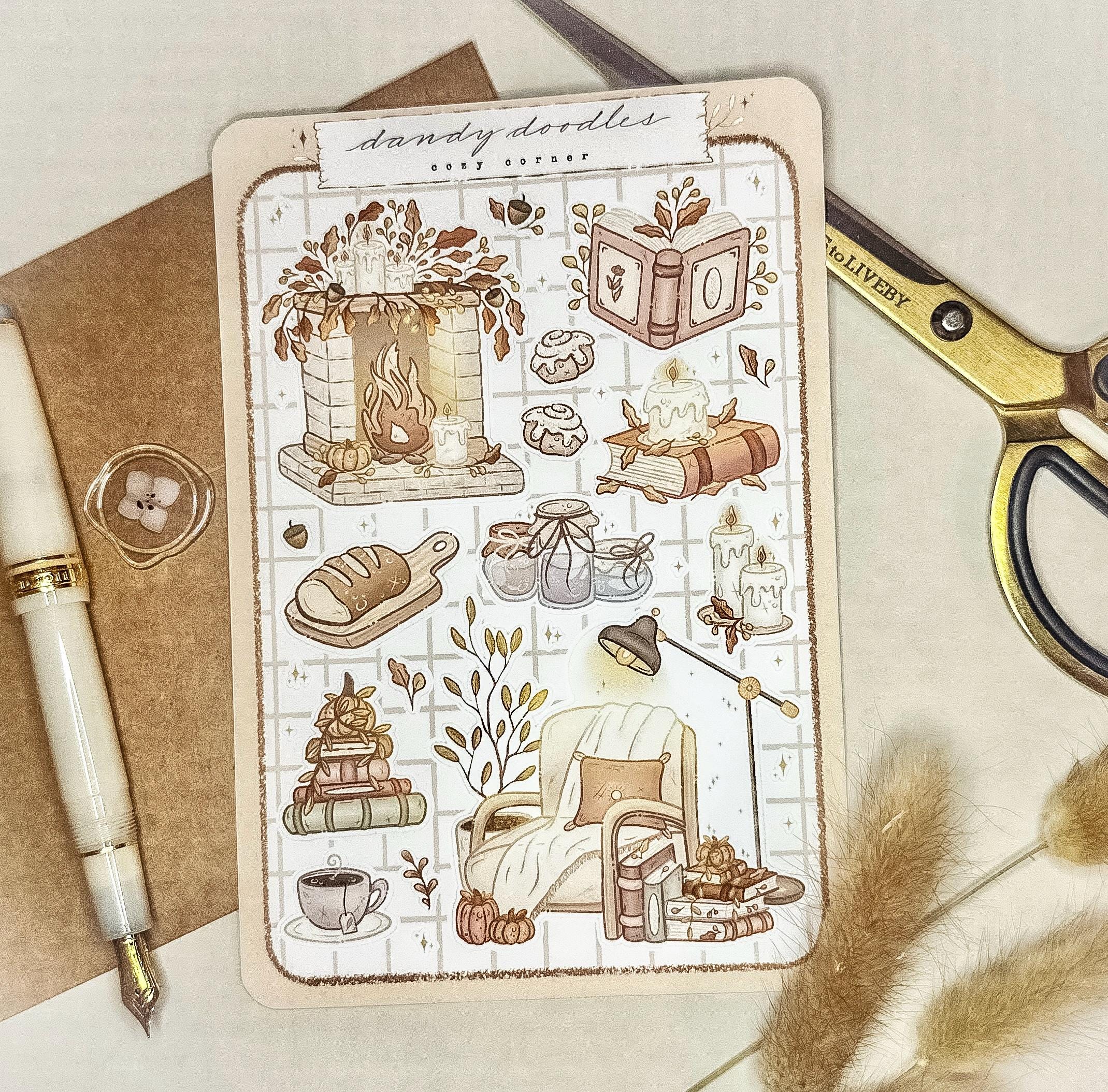 Doodle Sheets : Cozy Corner Planner Stickers - Etsy