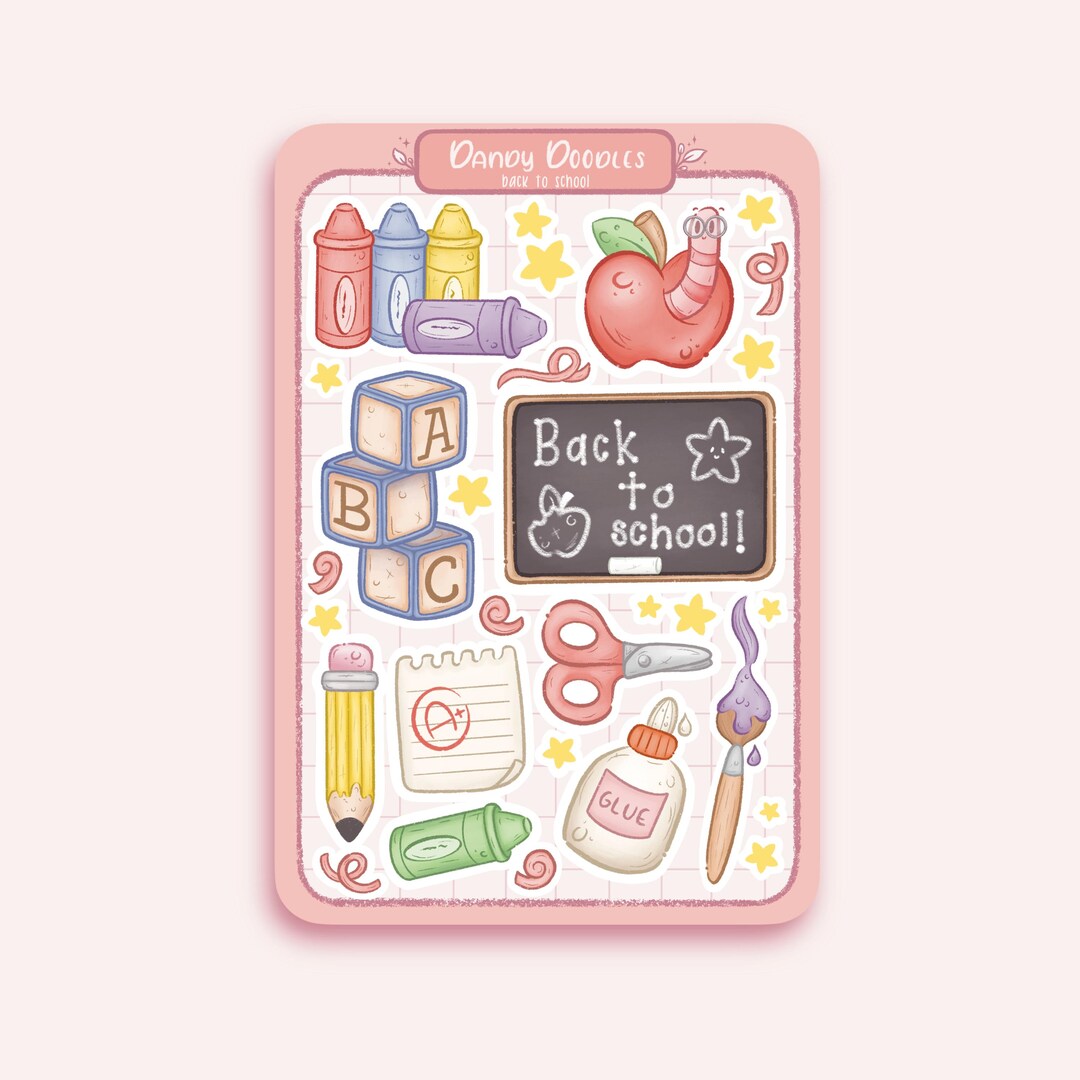 Doodle Sheet : Back to School | Sticker Sheet, School Stickers, Teacher ...