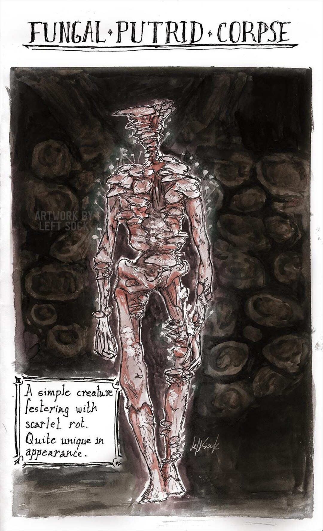 Elden Ring Fungal Putrid Corpse 4x6.5 Print - Etsy