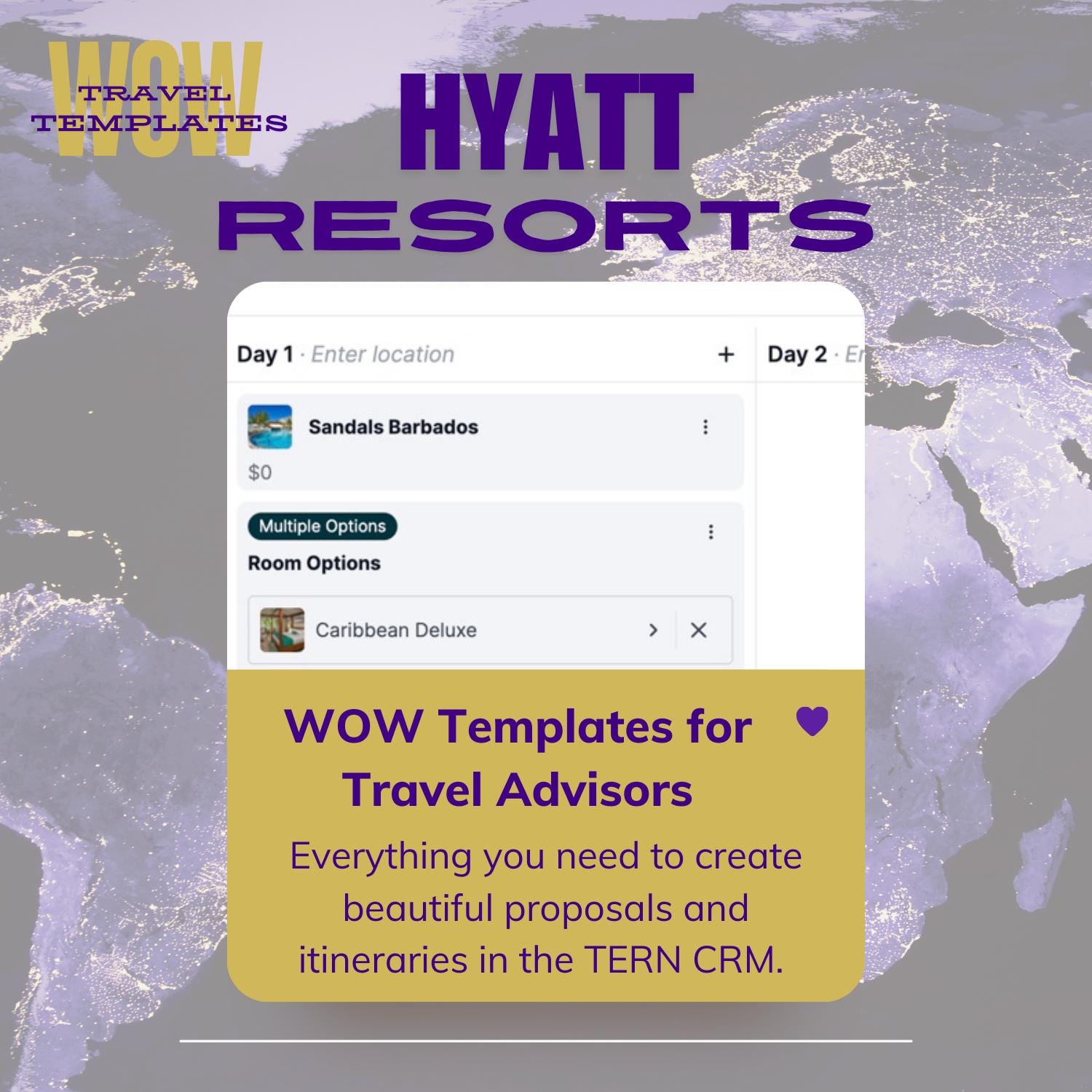 SPECIAL PRICE: TERN Templates for Travel Agents | Hyatt Ziva&zilara ...