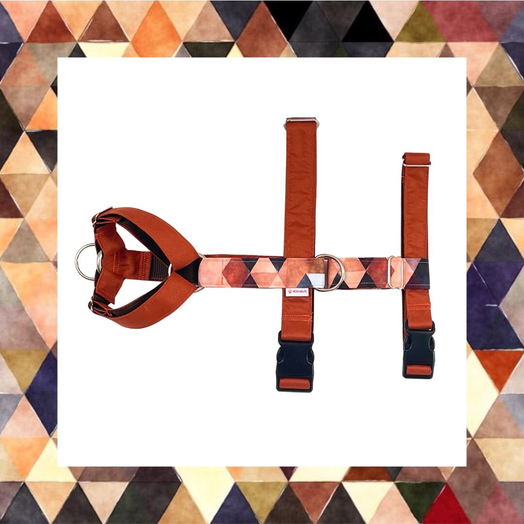 Terracotta Triangles Dog Harness: Greyhound No-pull Waterproof Harness ...