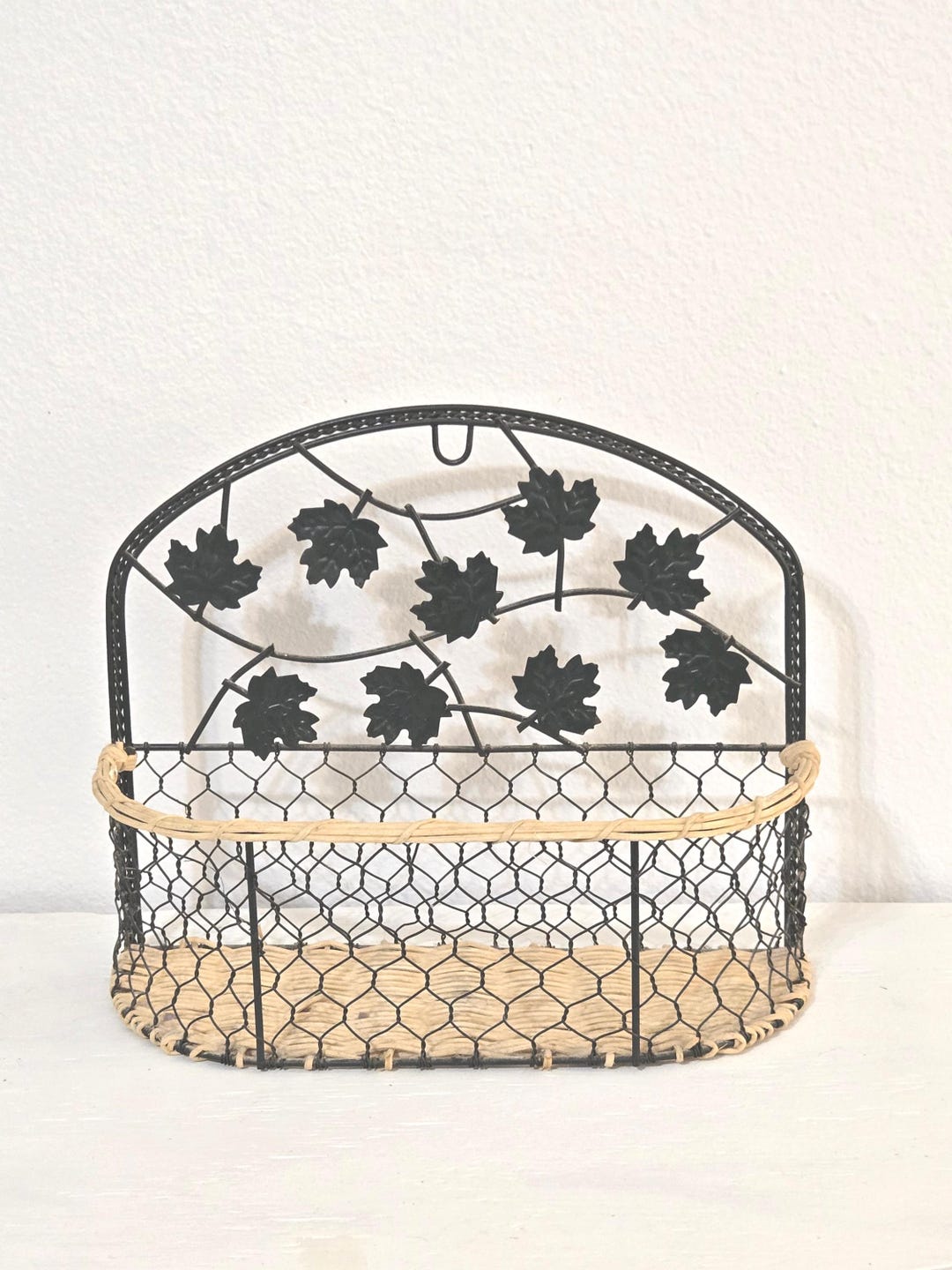 Vintage Wicker Metal Vine Design Farm House Decor Wall Shelf - Etsy