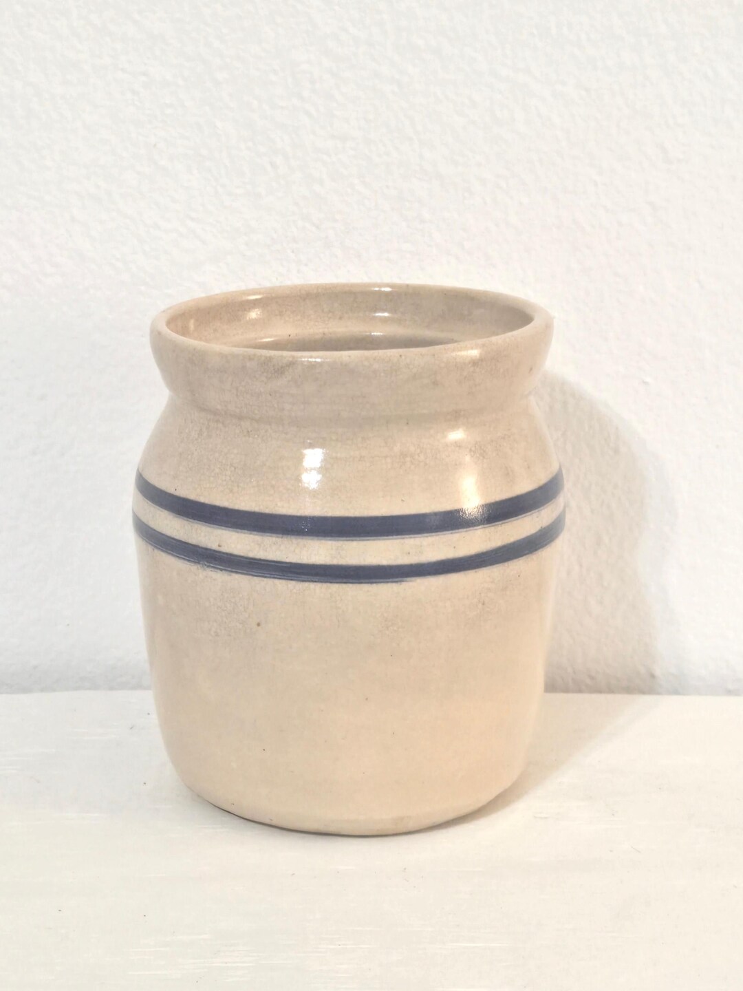 Vintage Stoneware Crockery Utensil Holder Jar Jug Cottagecore - Etsy