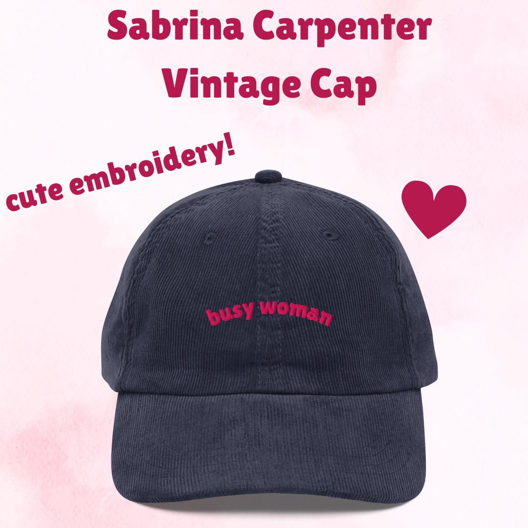 Sabrina Carpenter Vintage Cap, Sabrina Carpenter Hat, Sabrina Carpenter ...