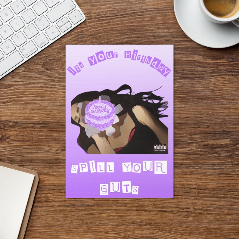 Olivia Rodrigo Birthday Card, GUTS Birthday Card, Olivia Rodrigo Gift ...