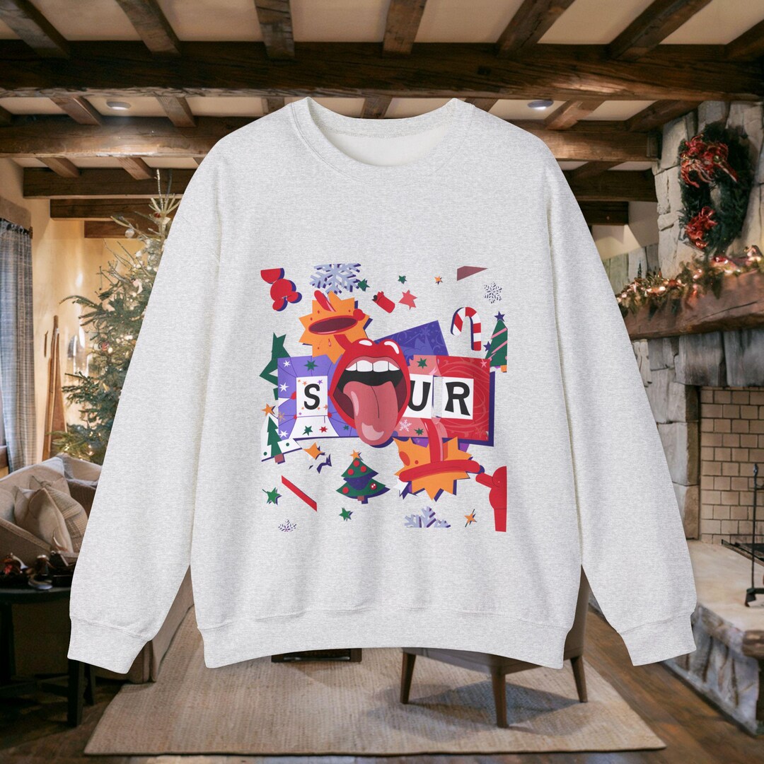 Olivia Rodrigo Sour Christmas Jumper Sweatshirt, Holiday Gift, Crewneck ...