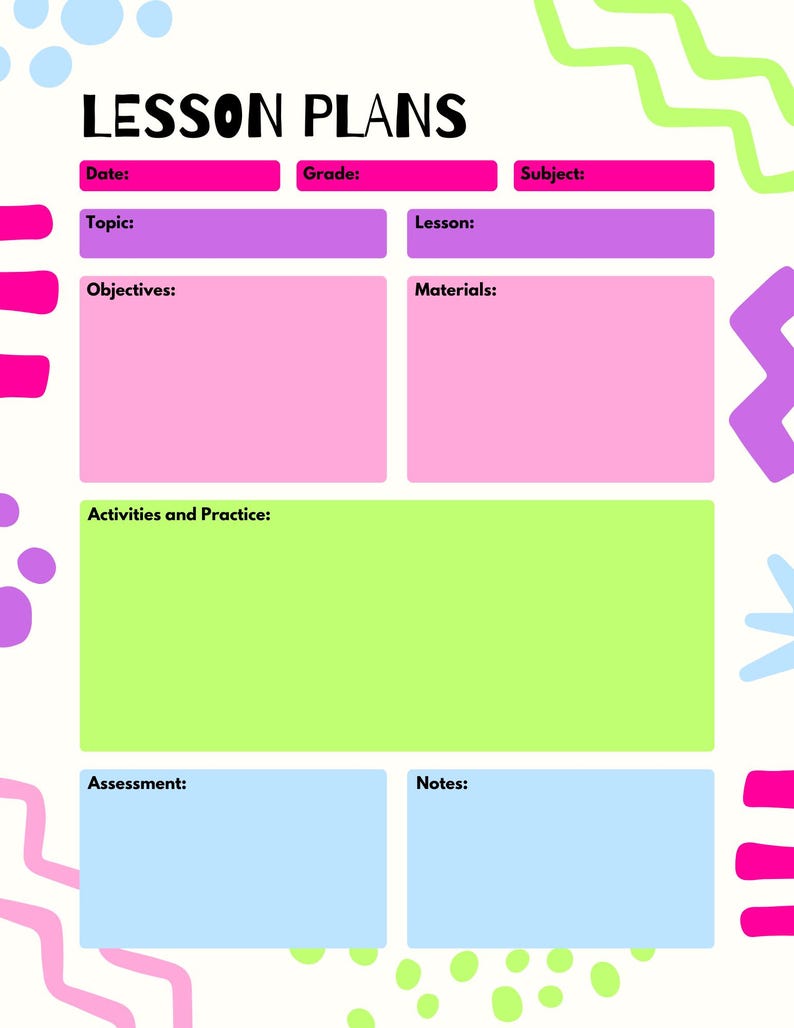 Lesson Plans - Etsy