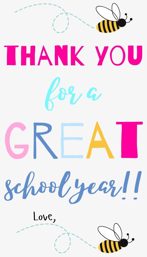 End of School Year Tag - Etsy