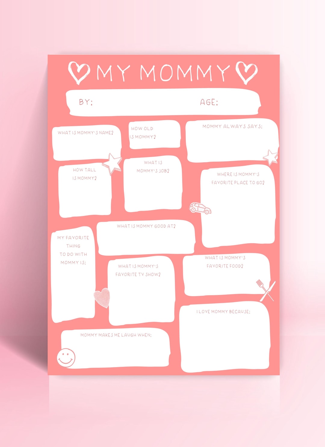My Mommy Printable Worksheet | Mother's Day Kids Activity | Instant ...