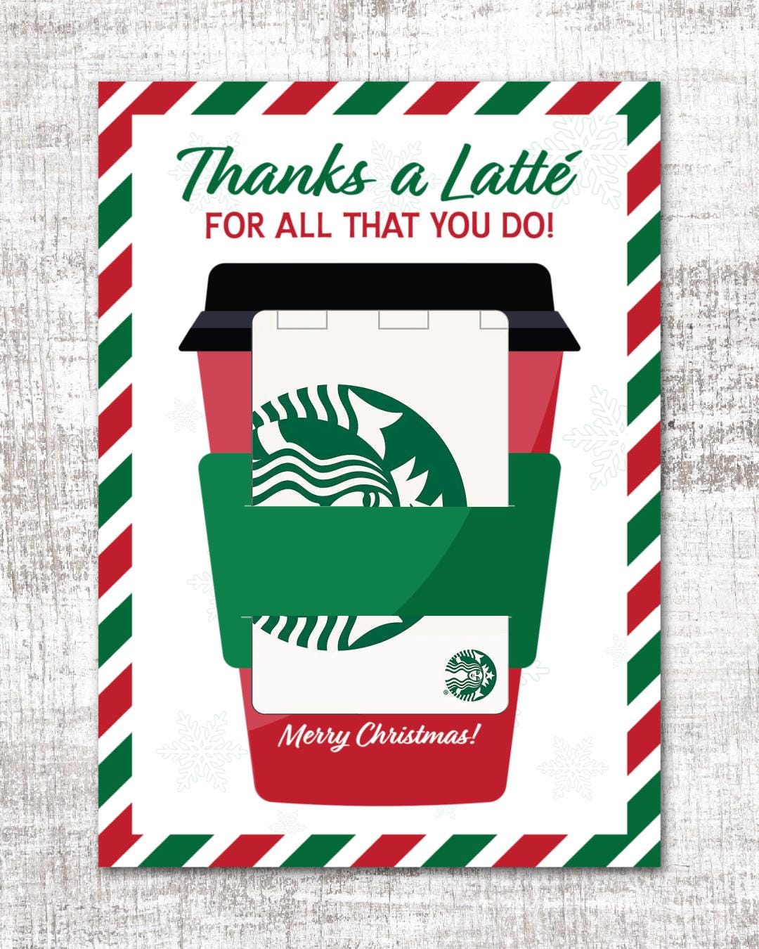 Printable Teacher Gift - "thanks a Latte for All That You Do" - Holiday ...