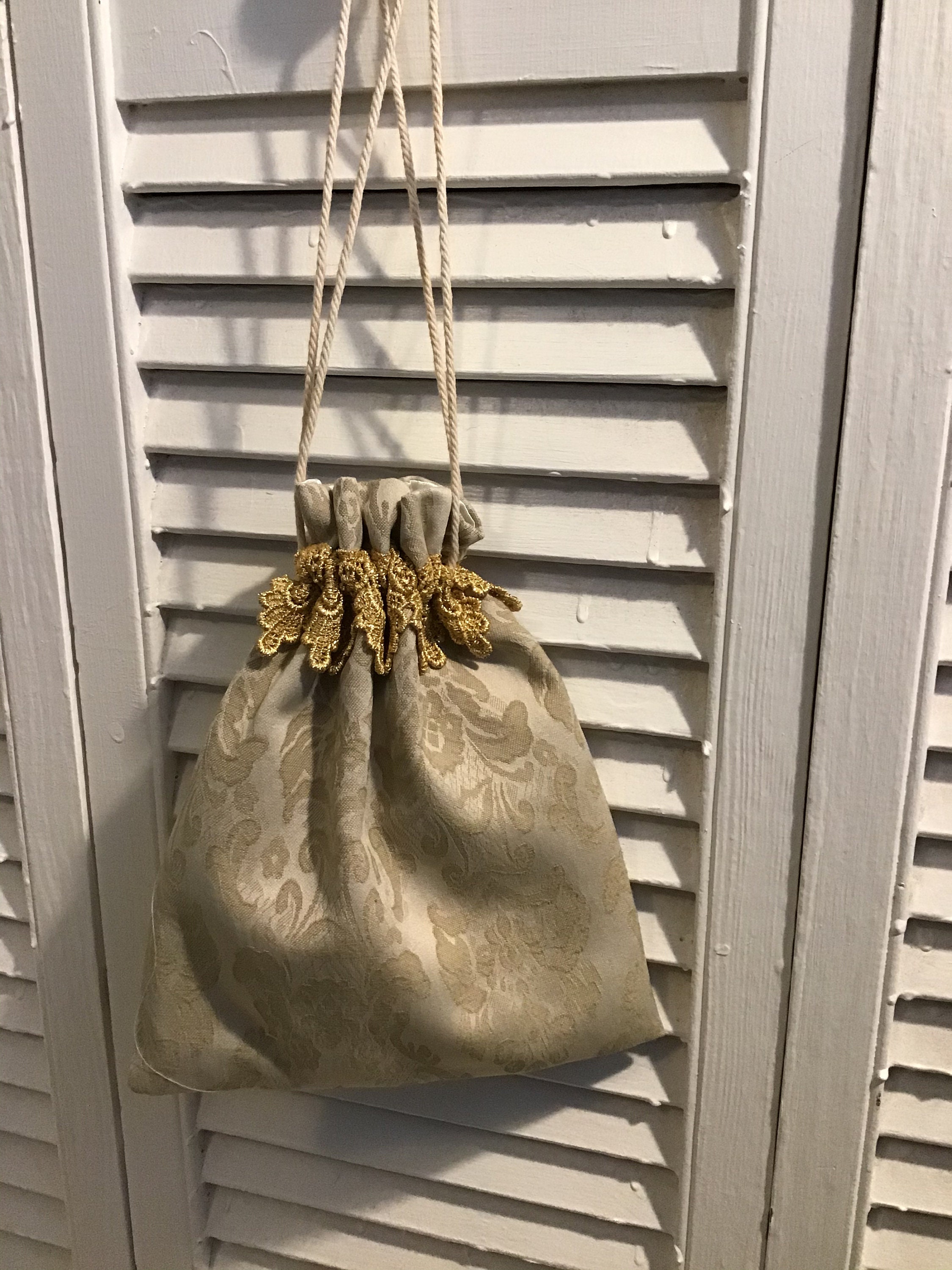 Victorian Reticule Modern Lining Drawstring Handbag | Etsy