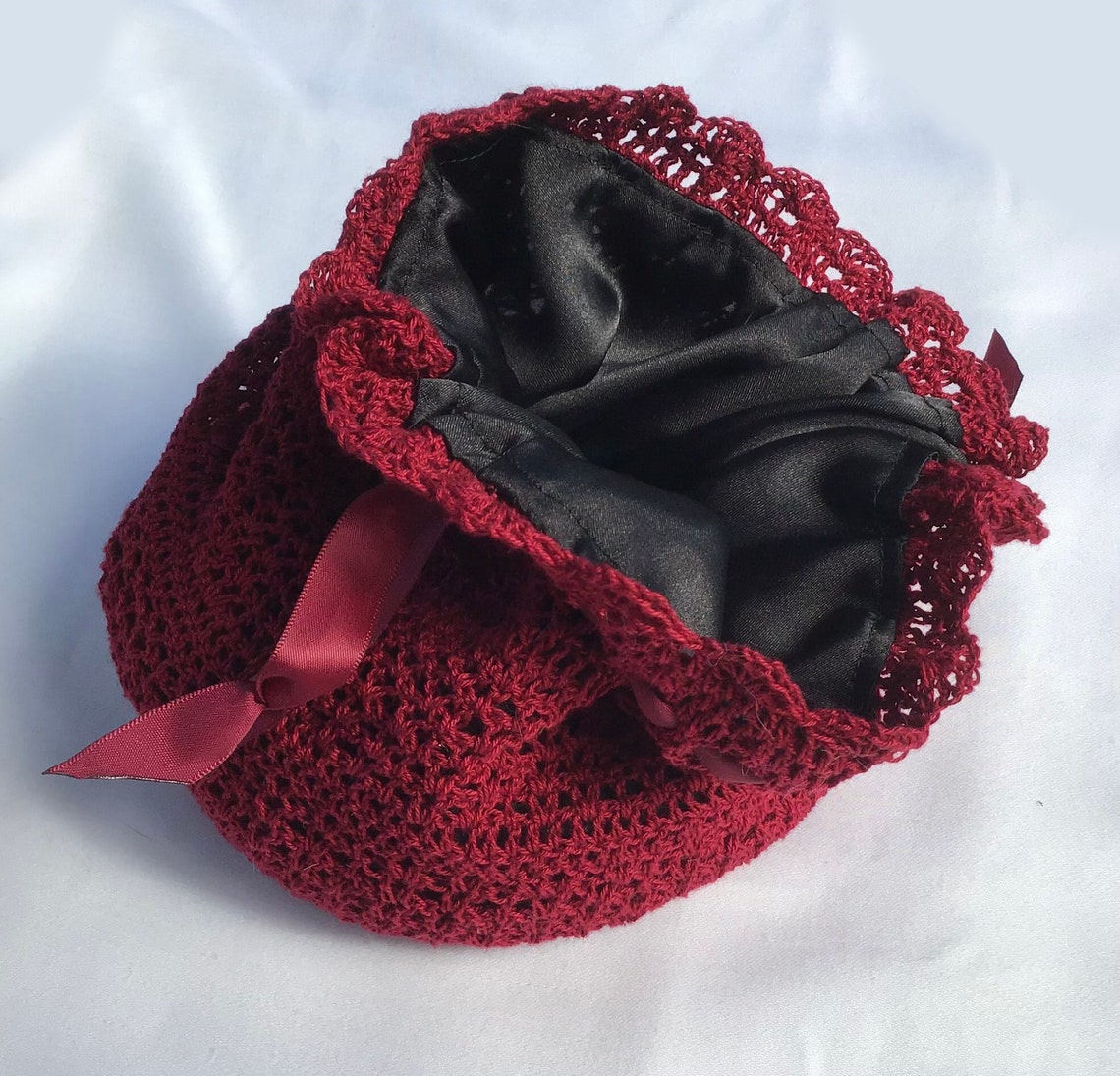 Reticule Victorian Regency Crochet Drawstring Handbag | Etsy