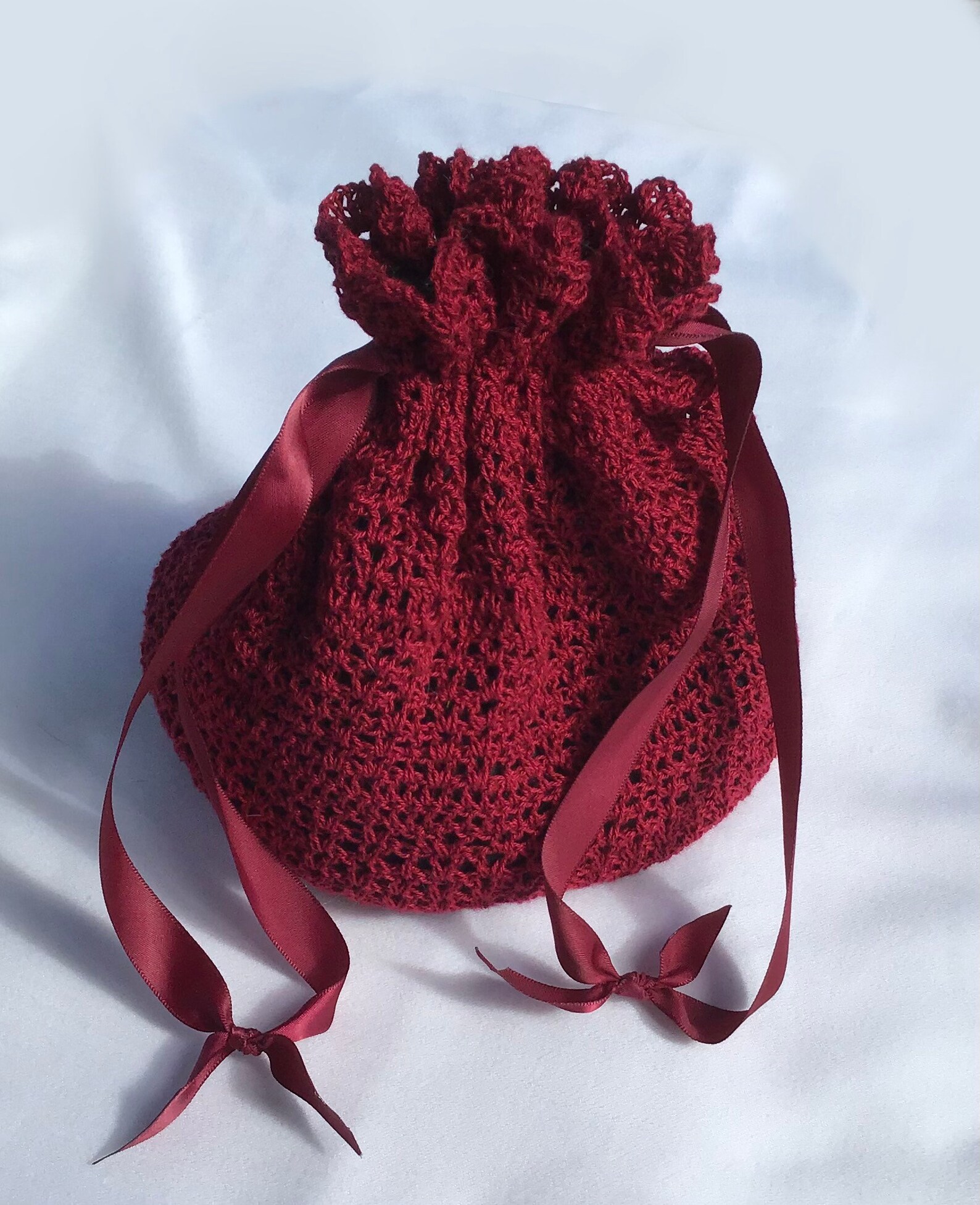 Reticule Victorian Regency Crochet Drawstring Handbag | Etsy