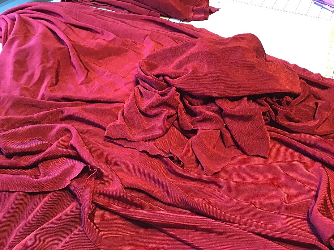 Burgundy Slinky Knit Fabric - Etsy