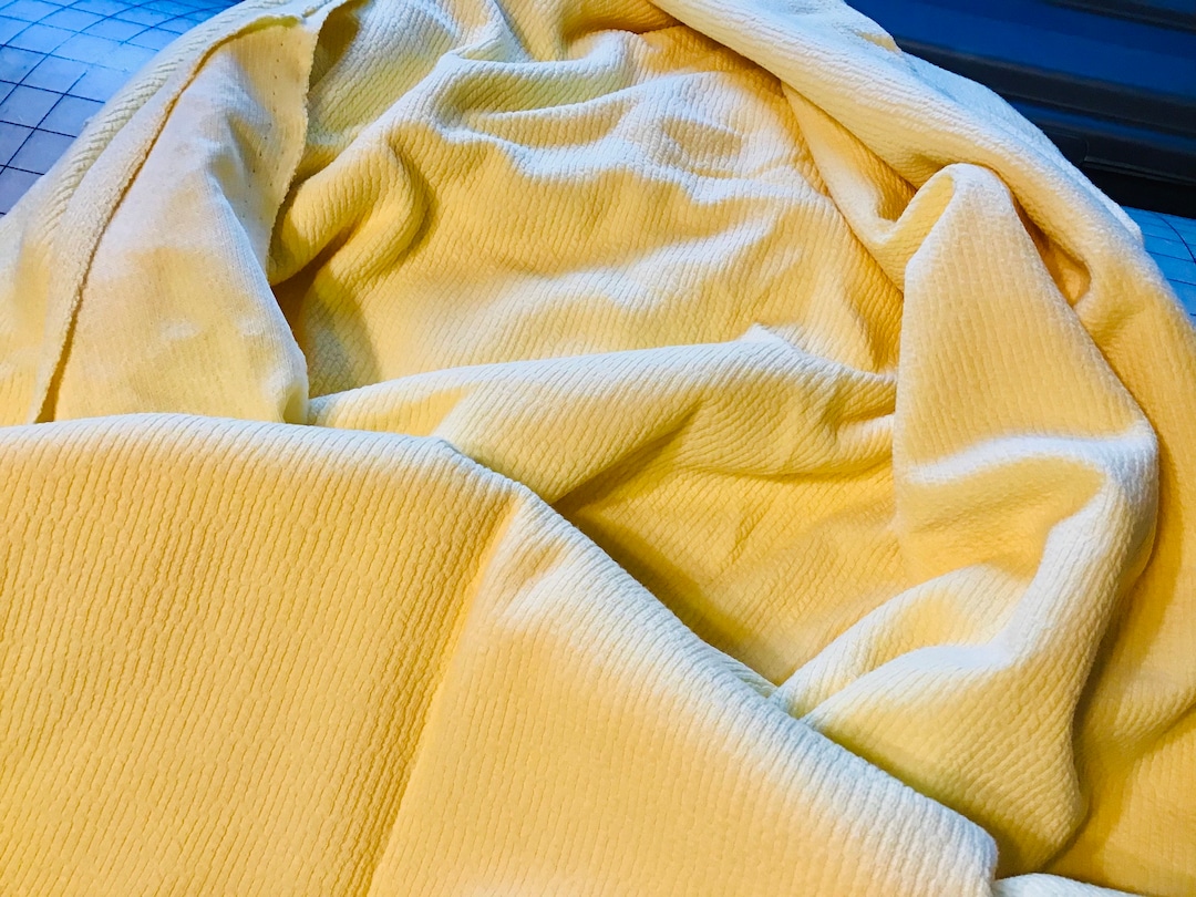 Yellow Slubby Knit Fabric - Etsy