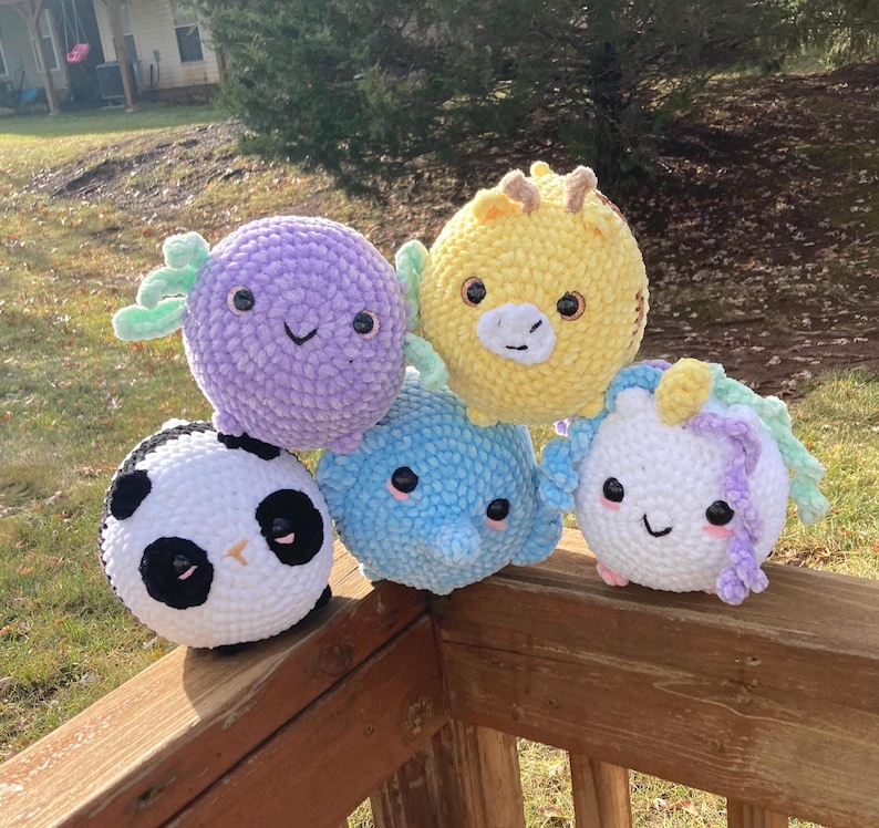 5 in 1 Loaf Animal Crochet Pattern Bundle: Panda Loaf, Axolotl Loaf ...