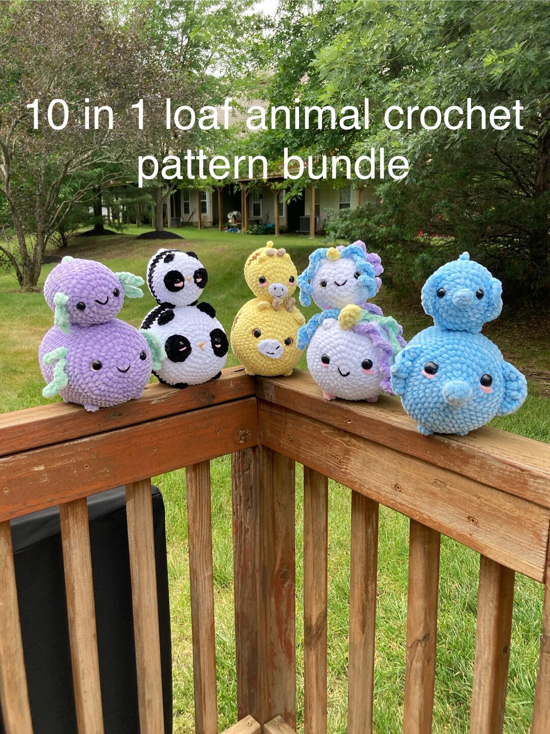 Crochet Animal Loaf Pattern: 10-in-1 Mom & Baby Set (PDF Pattern) - Etsy