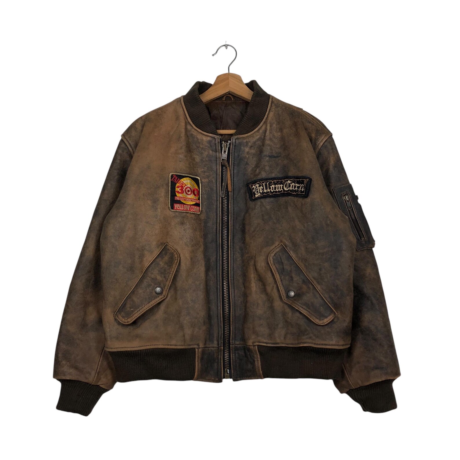 Vintage Yellow Corn Leather Racing Jacket, Tokyo Aoyama, Medium - Etsy