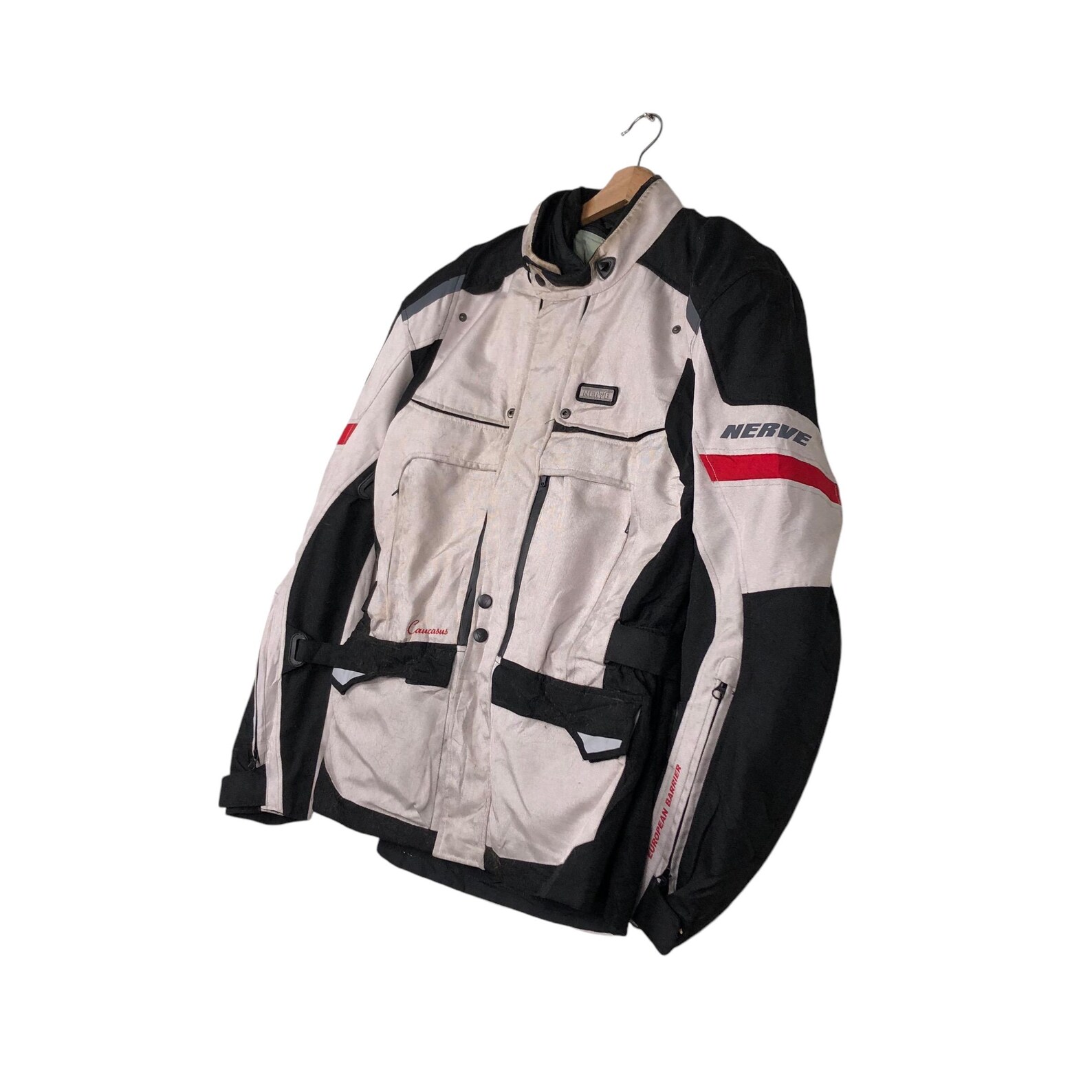 Vintage Biker Jacket Motor Cross Racing Nerve With Safety Padding Very ...