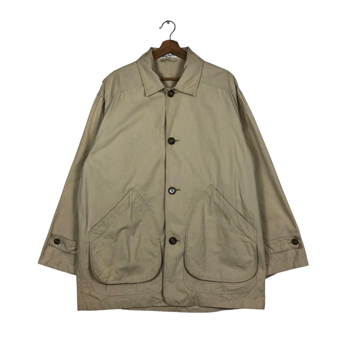 Vintage Belle Maison Chore Jacket Worker Big Pocket Rare Design Hard to ...