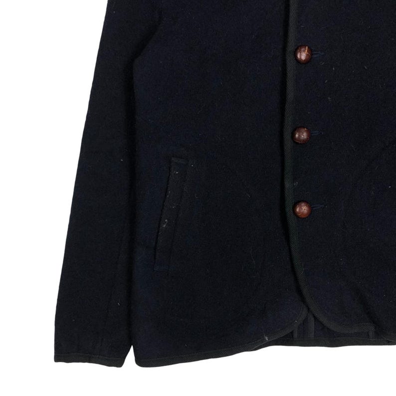 Vintage Wool Button Jacket Danton Rare Design With Hoodie Hard to Find ...