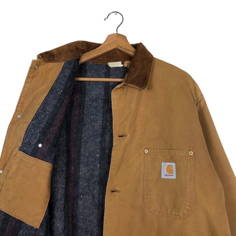 PICK!!! Vintage Carhartt Chore Jacket, Duck Canvas, Size L - Etsy