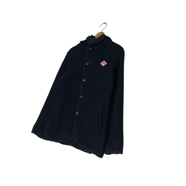 Vintage Wool Button Jacket Danton Rare Design With Hoodie Hard to Find ...