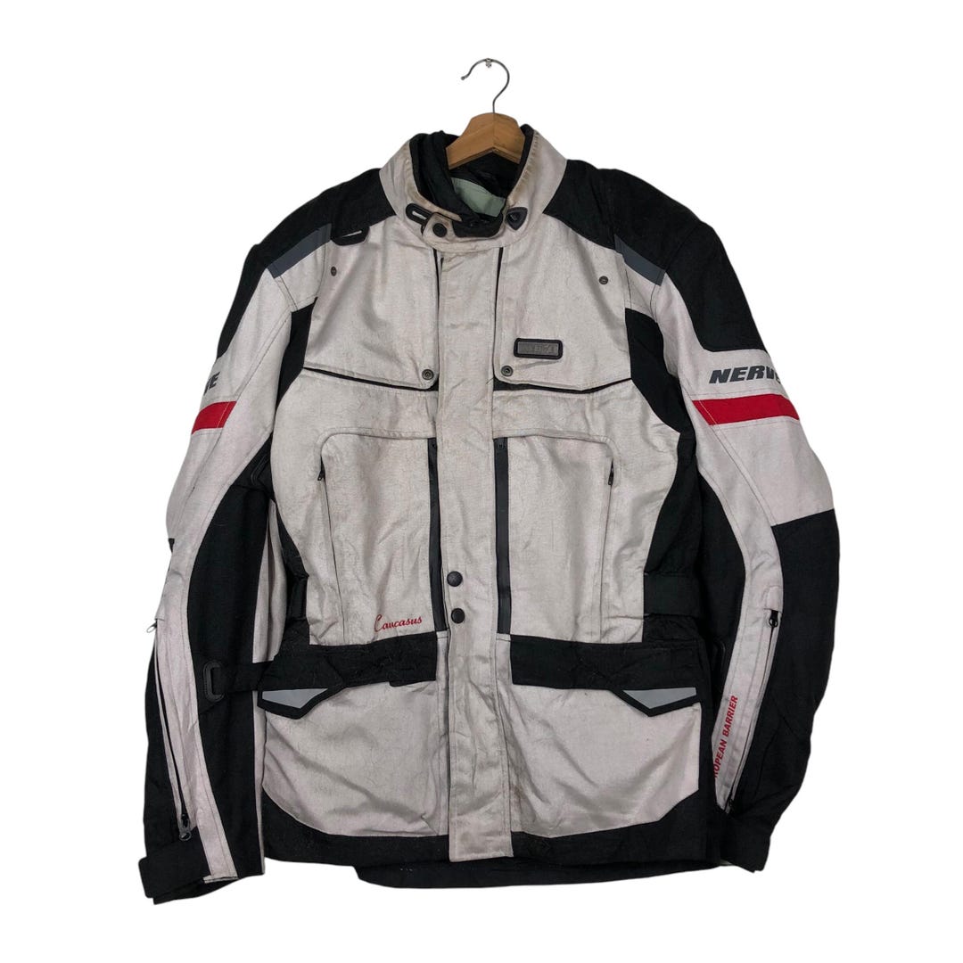 Vintage Biker Jacket Motor Cross Racing Nerve With Safety Padding Very ...