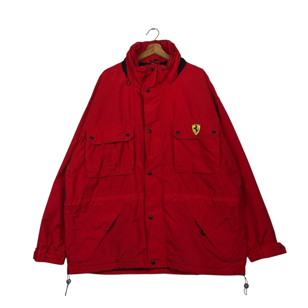 PICK!!! Vintage Zipper Jacket Racing Ferrari New With Tag Multi Pocket ...