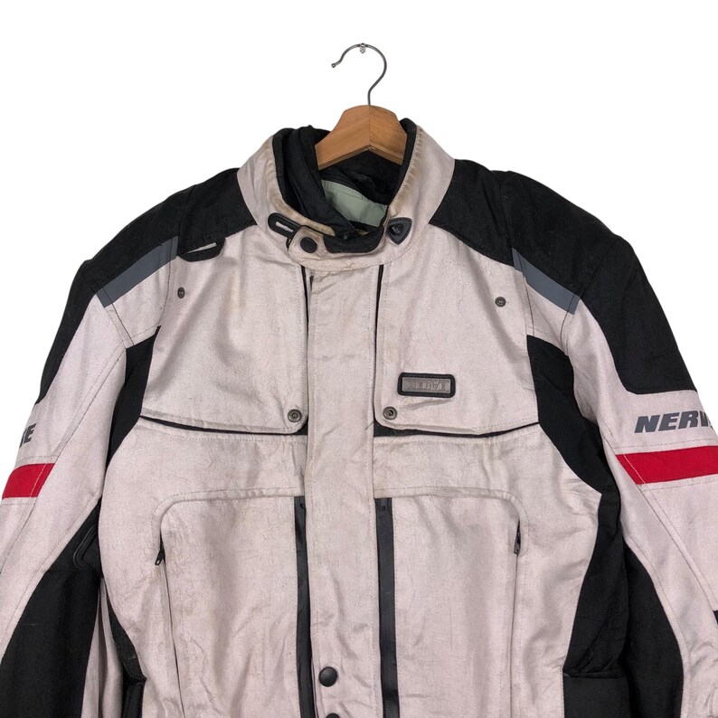 Vintage Biker Jacket Motor Cross Racing Nerve With Safety Padding Very ...