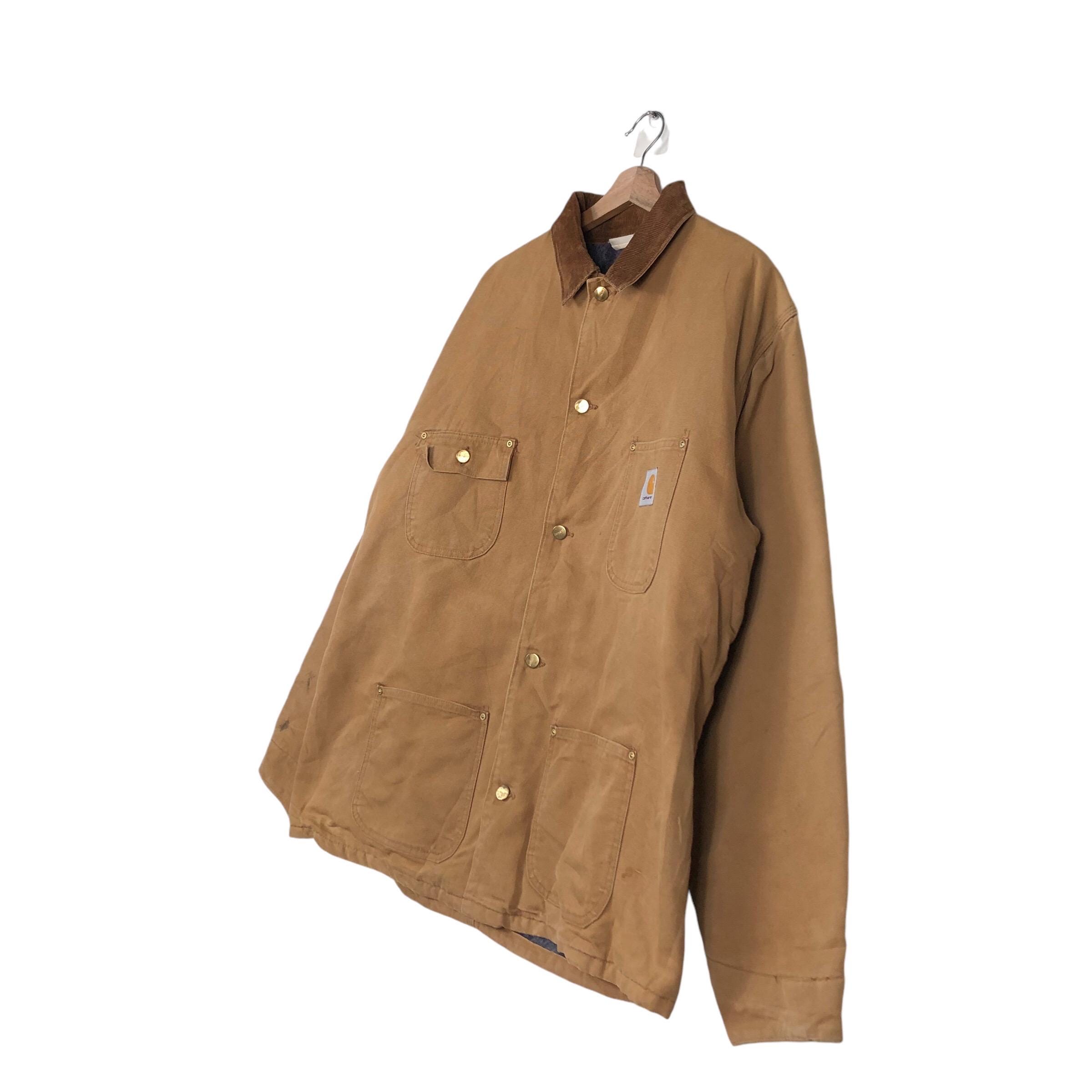 PICK!!! Vintage Chore Jacket CARHARTT Duck Canvas Worker Multi Pocket ...