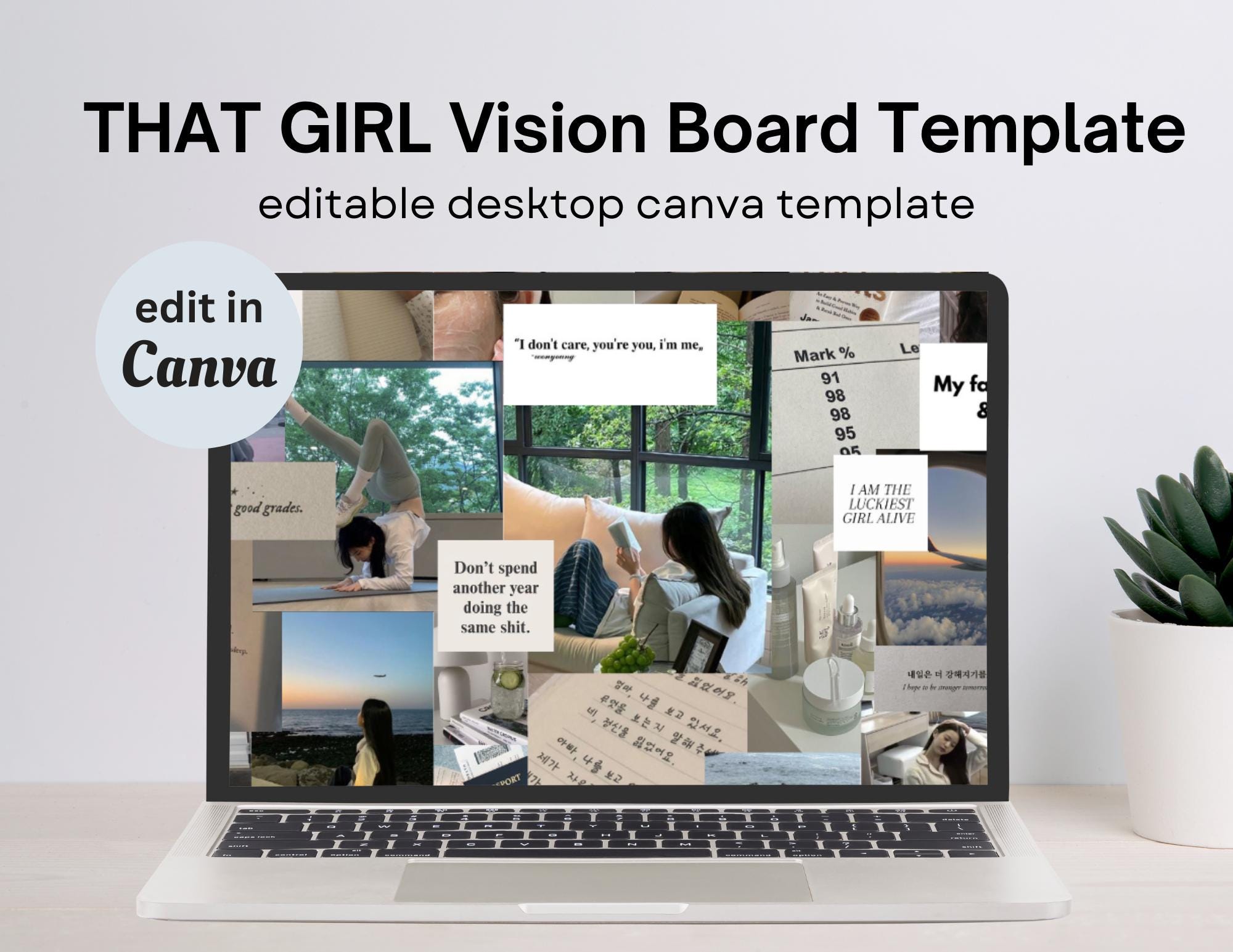 Aesthetic That Girl Vision Board - Etsy
