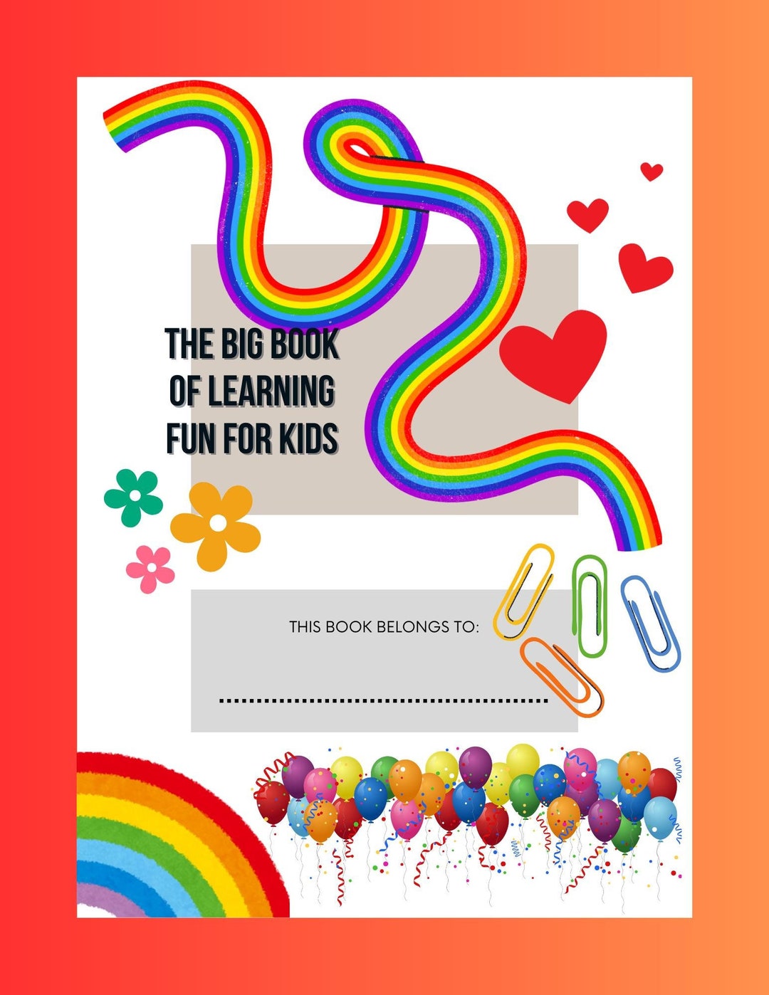 The Big Book of Learning Fun for Kids - Etsy