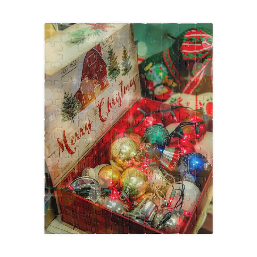 Vintage Christmas Ornaments Puzzle 520-piece Jigsaw | Holiday Decor ...