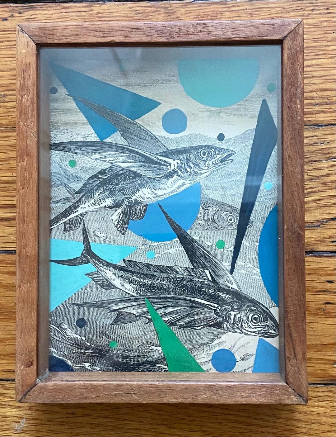 Gouache and Collage - “flying Fish” - Etsy