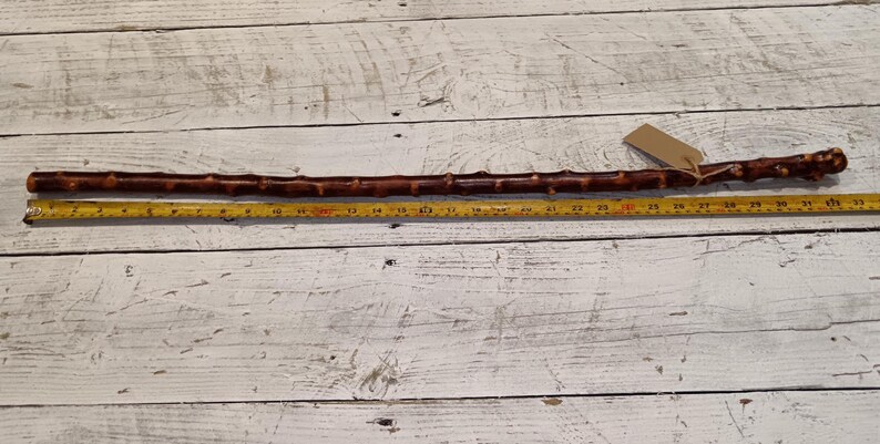 Hand Crafted Irish Blackthorn Short Walking Stick 32 Inches Long, One ...