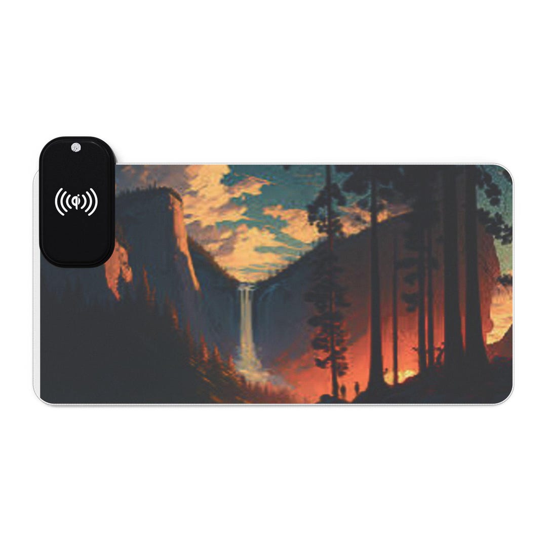 Mouse Pad, Master Chief Halo Video Game LED Wireless Charging Mat ...