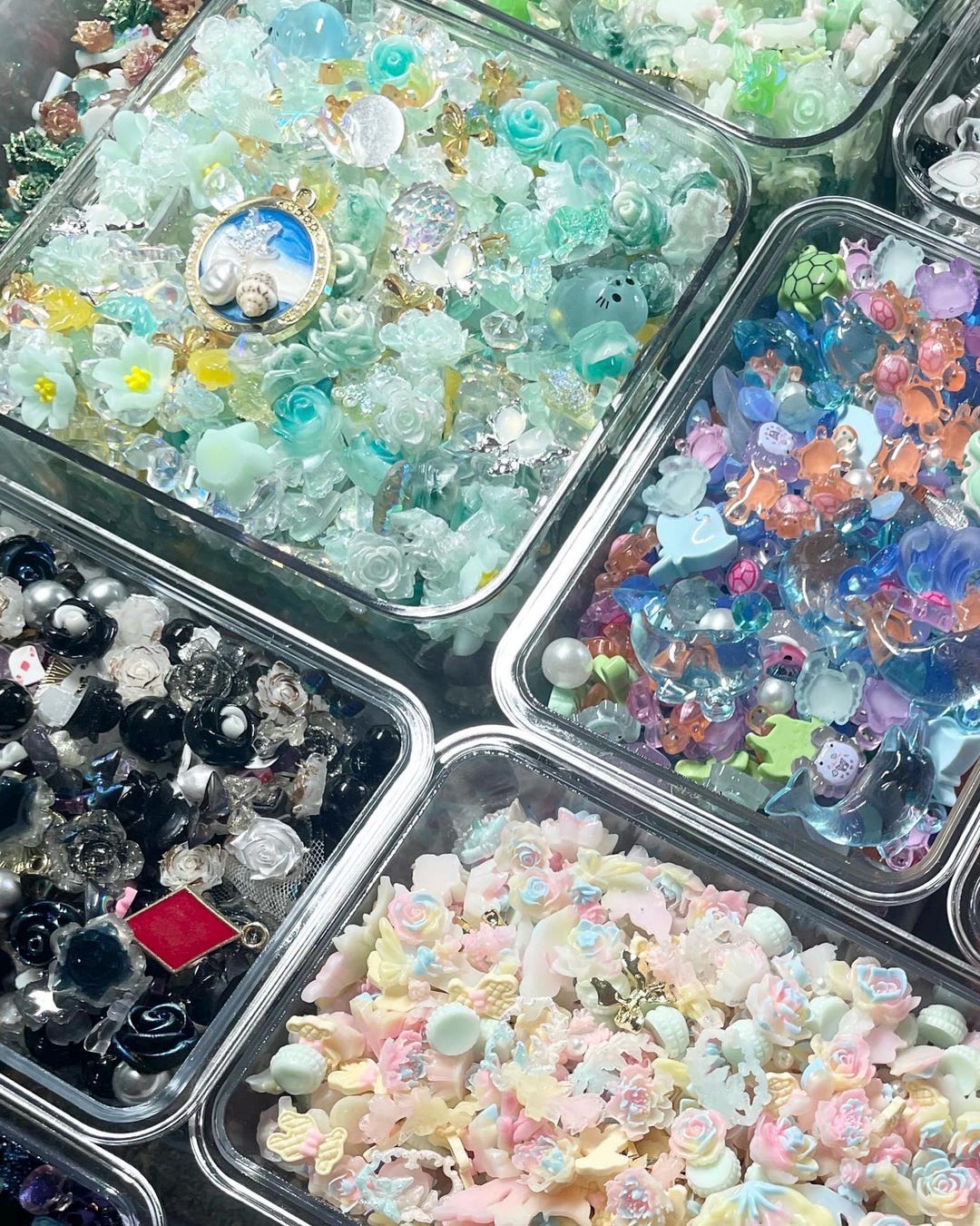 DIY Nail Art Charms Mix – Rhinestone, Resin, Glow-in-the-dark ...