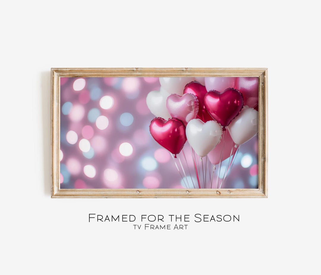 Frame TV Valentine's Day TV Art, Valentine Heart Balloons TV Art ...