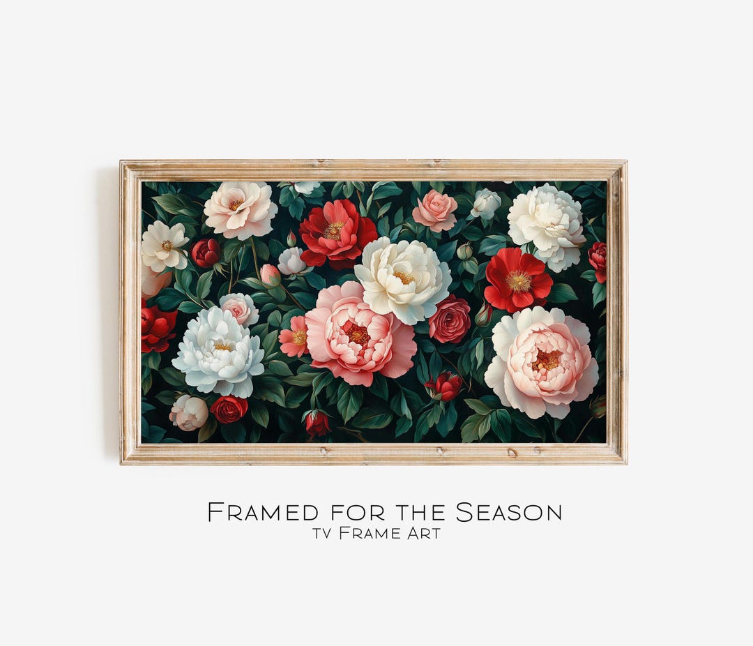 Frame TV Valentine's Day TV Art, Valentines Baroque Floral Pattern TV ...