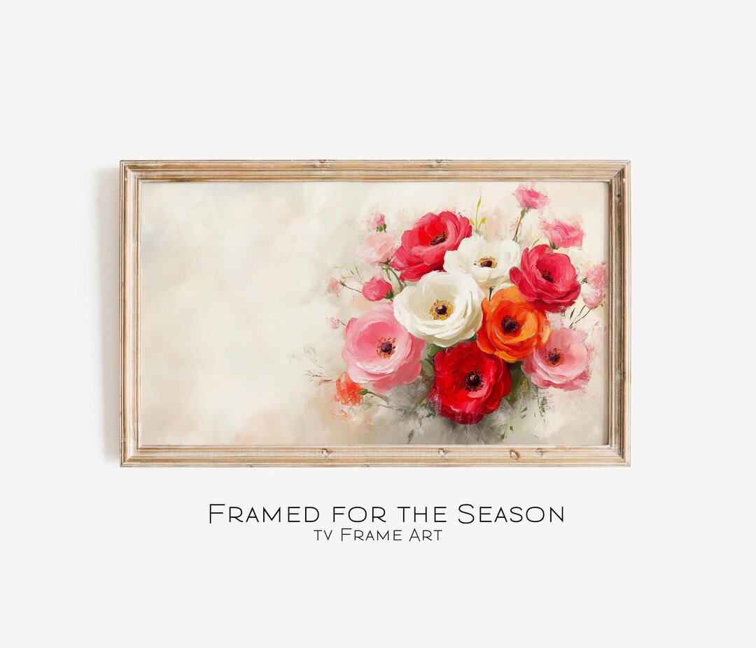 Frame TV Valentine's Day TV Art, Valentines Floral Bouquet TV Art ...