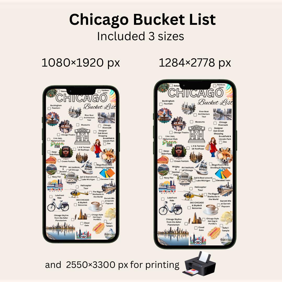 Printable Chicago Bucket List | | 28 Fun Things to Do in Chicago - Etsy
