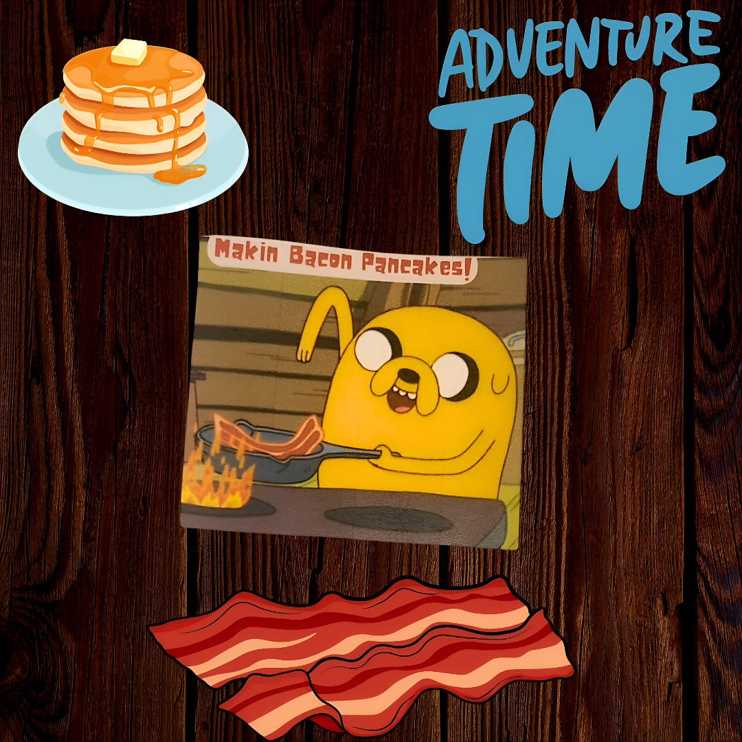 Makin' Bacon Pancakes Adventure Time Jake Sticker - Etsy