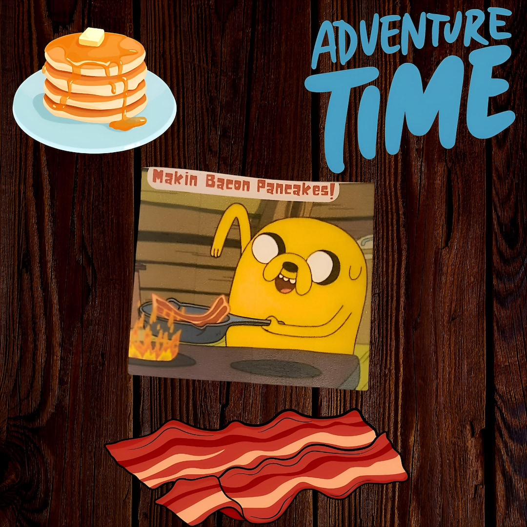 Makin' Bacon Pancakes Adventure Time Jake Sticker - Etsy