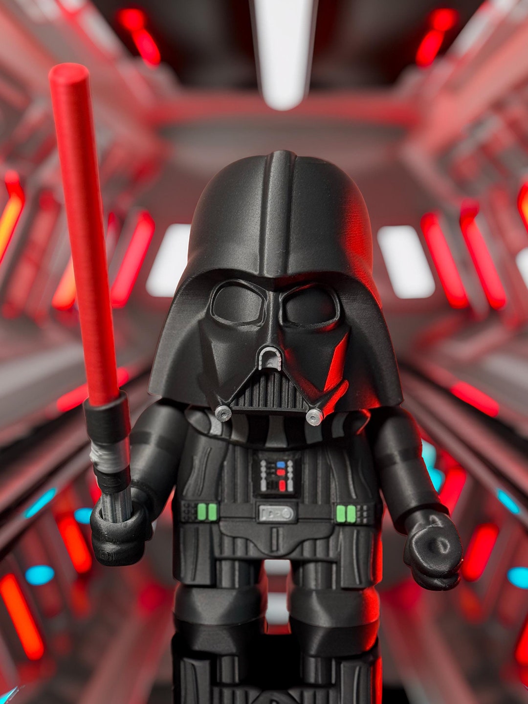 Darth Vader Inspired 3D Printed Figure | Chunk Vader | Star Wars Fan Gift | Removable Helmet and ...