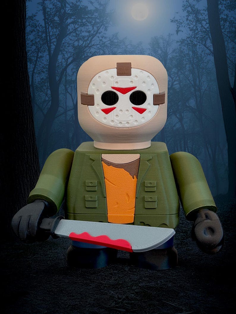 Jason Voorhees Cute 3D Printed Figure Friday the 13th Inspired ...