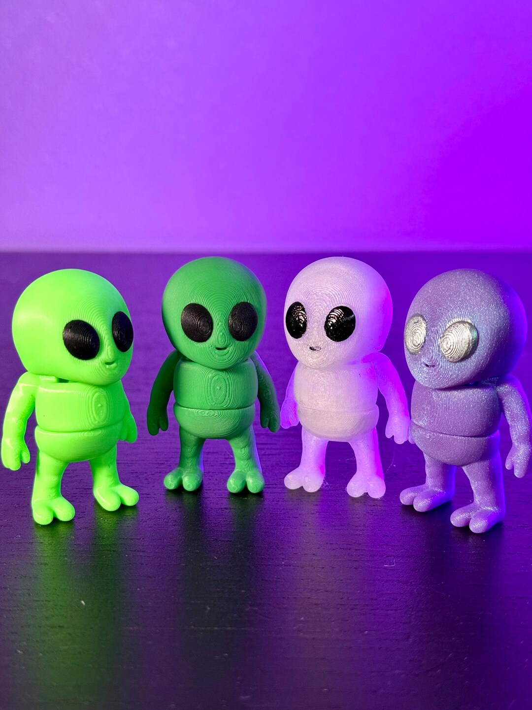 3D Printed Alien Flexi Toys | Alien Fidget Bundle | Glow in the Dark ...