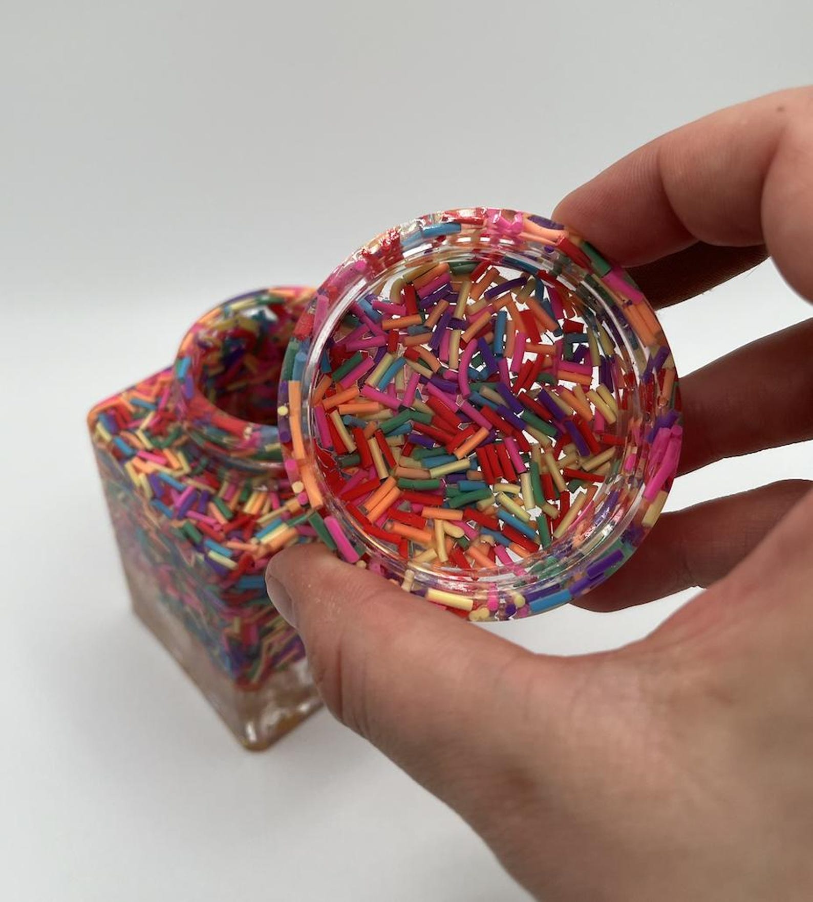 Clear Resin Sprinkle Jar With 24k Gold Flakes - Etsy