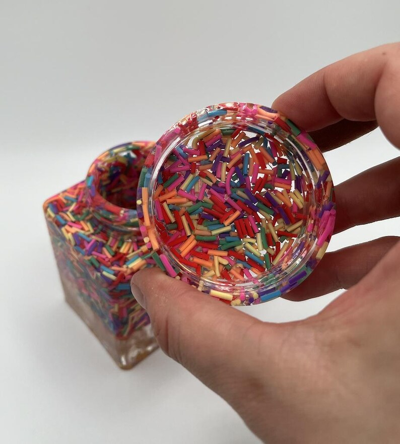 Clear Resin Sprinkle Jar With 24k Gold Flakes - Etsy