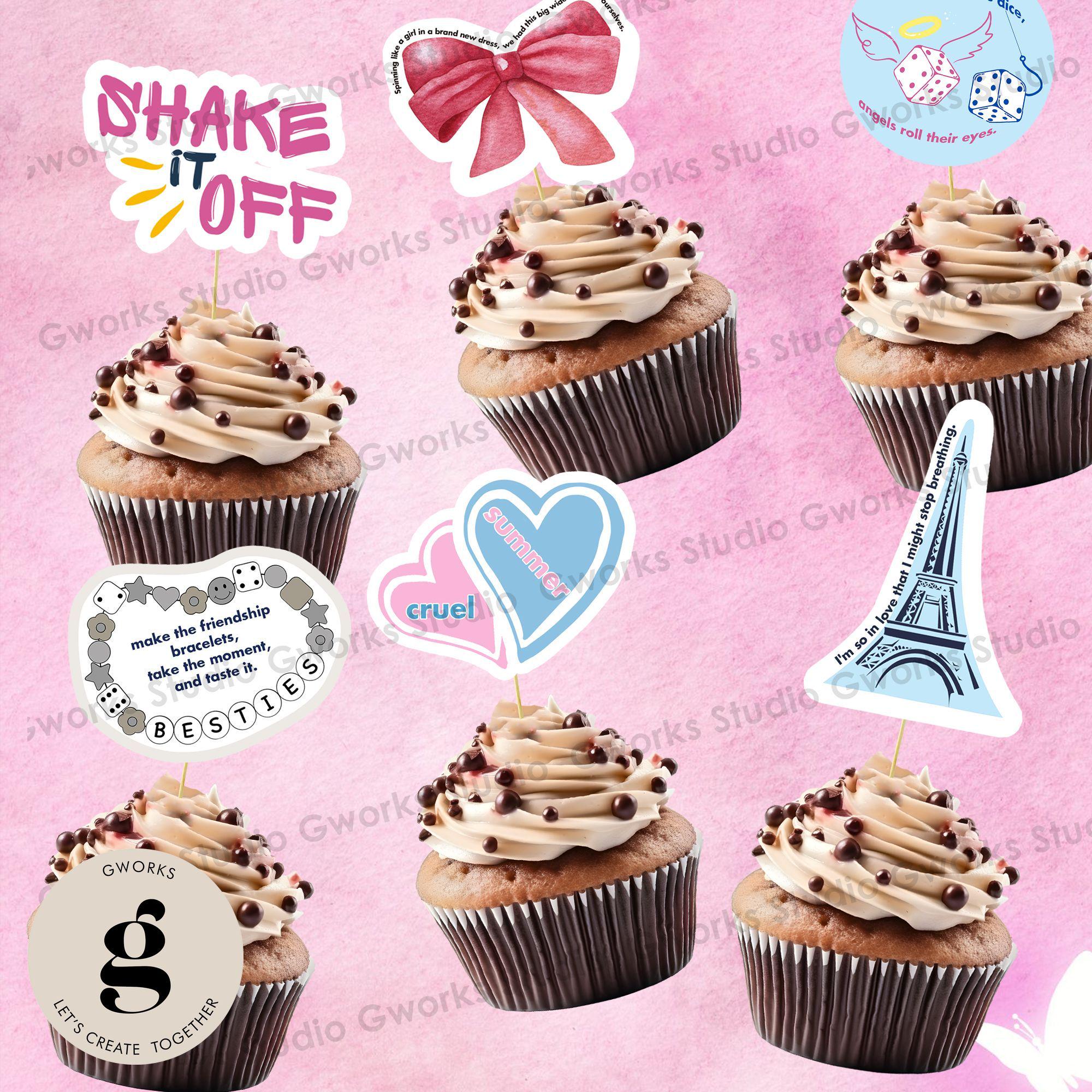 Printable Swiftie Birthday Cupcake Toppers Girl Eras Toppers for Taylor ...